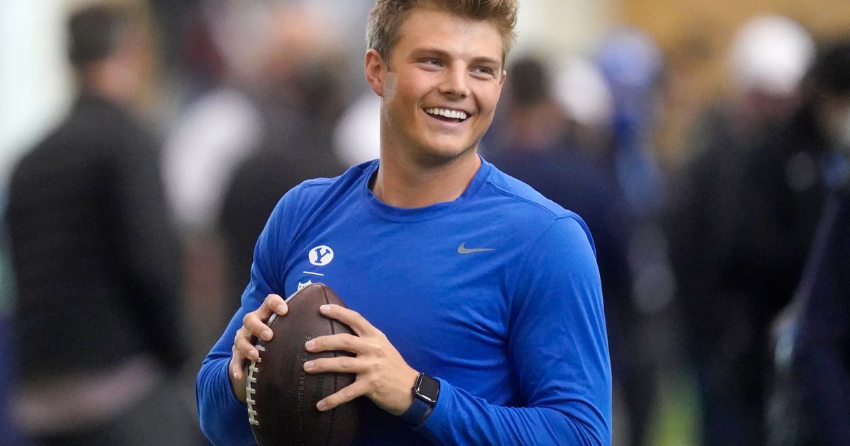 Zach Wilson shines in passing drills at BYU pro day | The Seattle Times