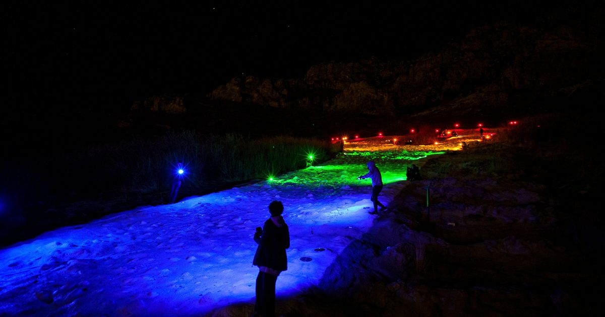 Students at Brigham Young make rainbow light display on ‘Y’ | The ...