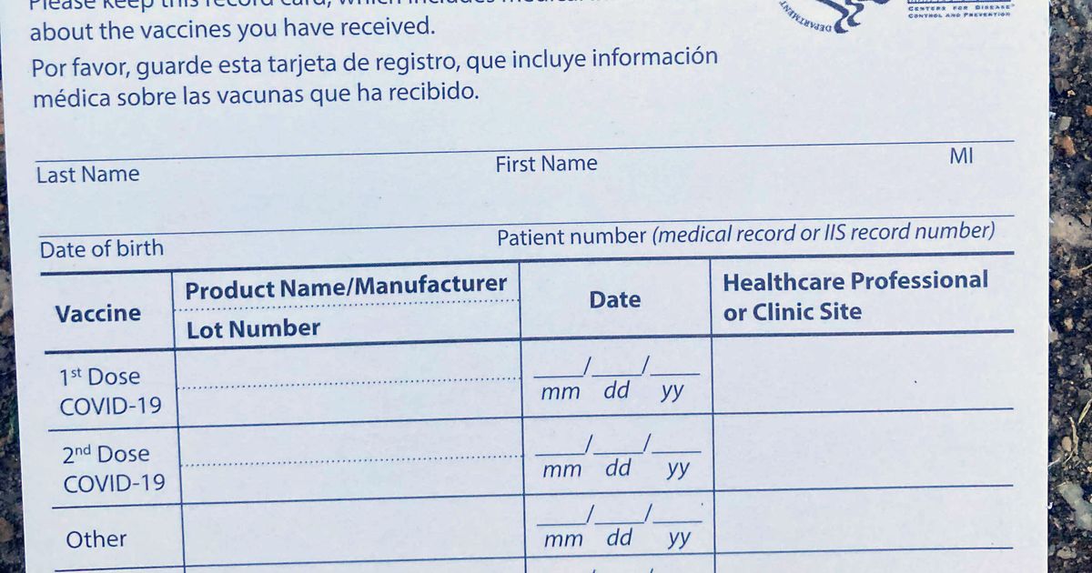 ‘Ripe for fraud’: Coronavirus vaccination cards support burgeoning ...