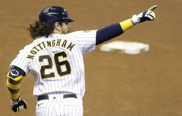 Newcomer Jacob Nottingham (who?) suddenly on first for the depleted ...