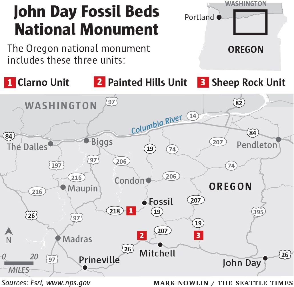 John Day Fossil Beds Map Discount | emergencydentistry.com