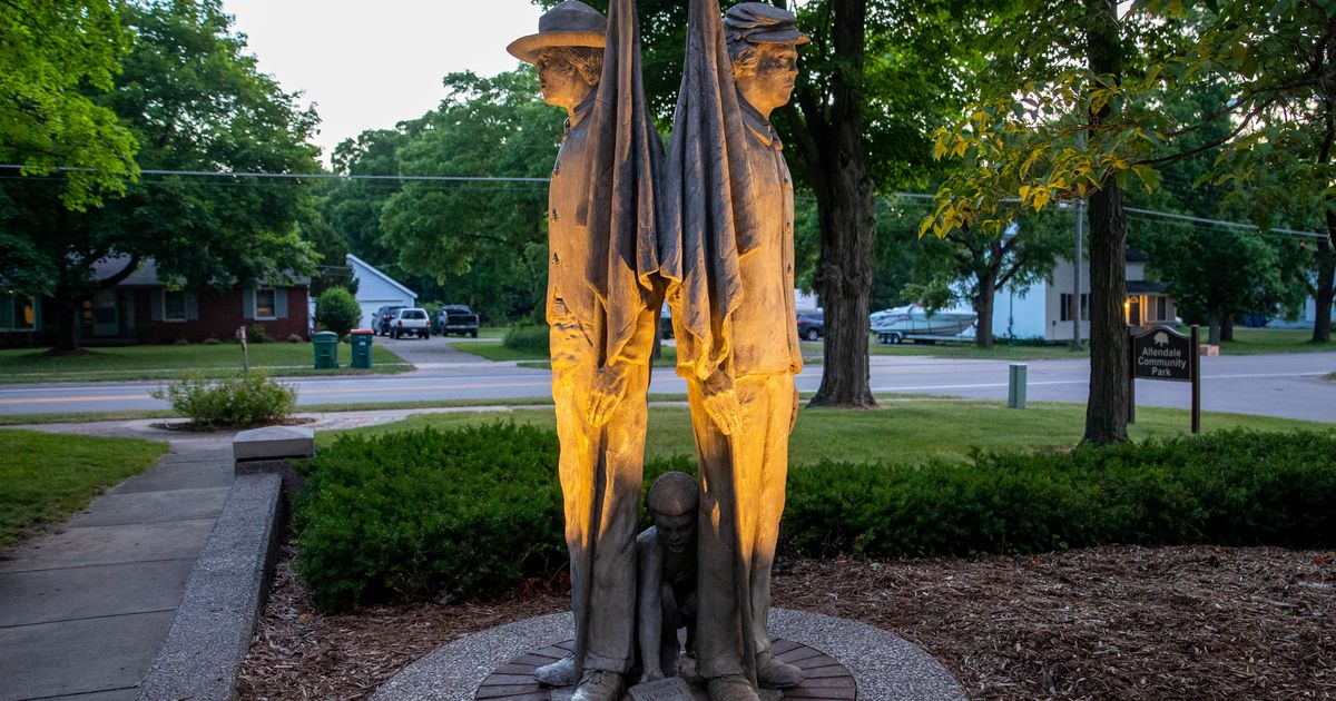 Michigan town to keep statue of Black child, South soldier | The ...