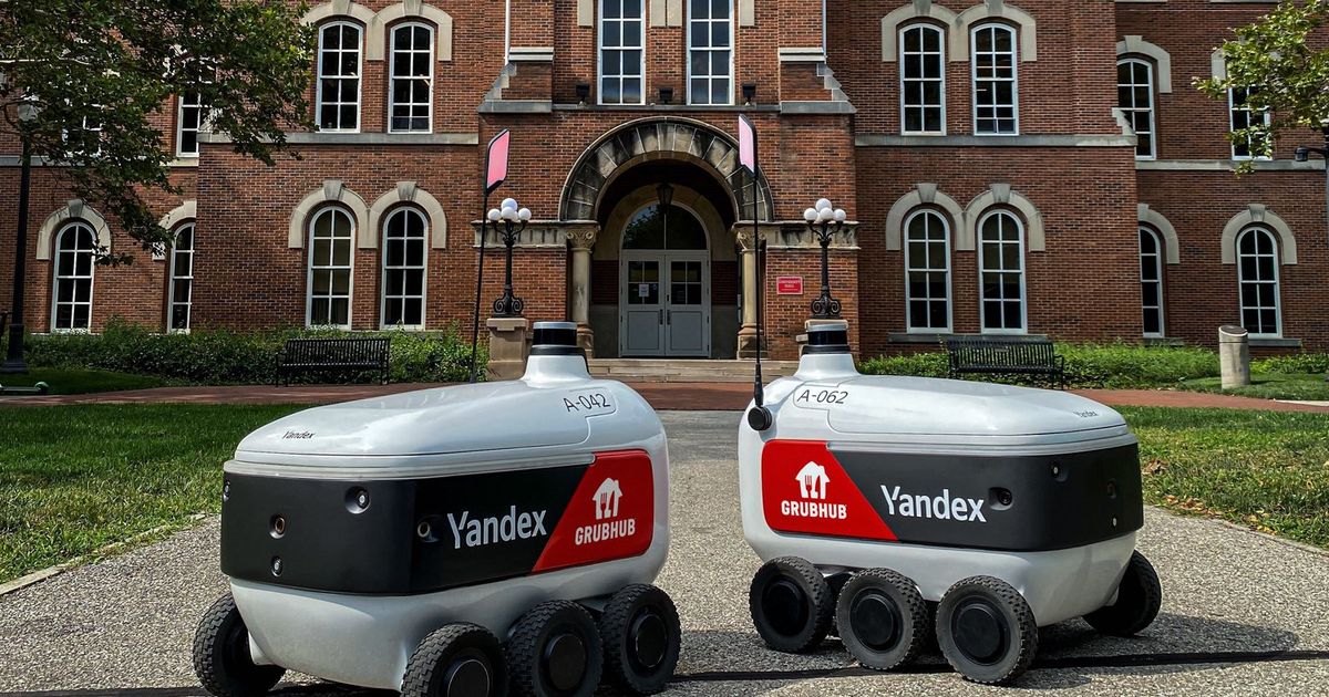 Grubhub tests cooler-like delivery robots at Ohio State, plans wider ...