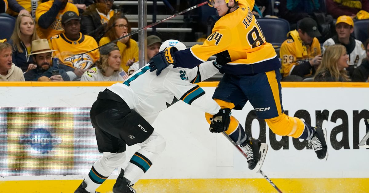 Saros Makes 28 Saves As Predators Down Sharks 3 1 The Seattle Times