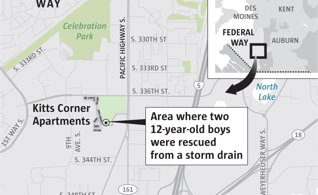 2 boys rescued from storm drain in Federal Way | The Seattle Times