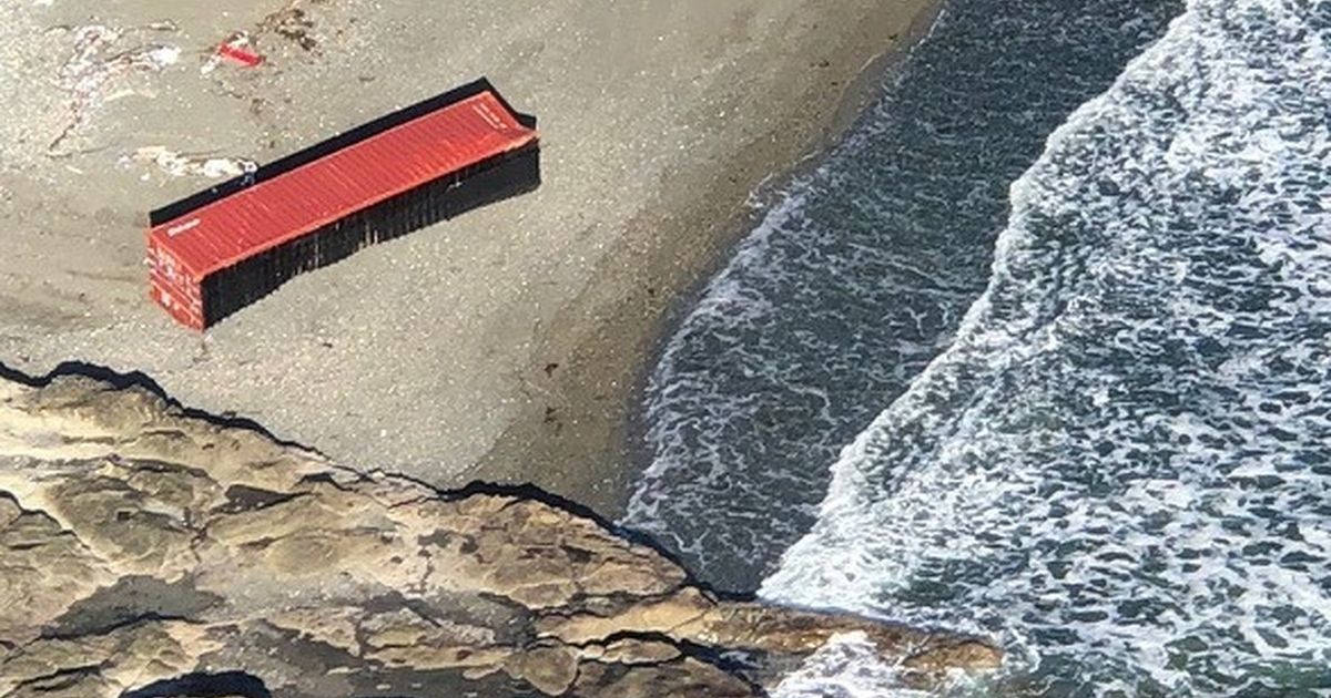 Most cargo containers vanished after falling overboard from ship near ...