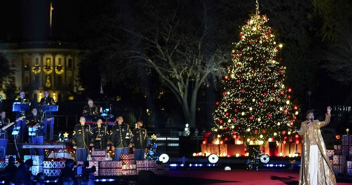 Biden helps light National Christmas Tree near White House | The ...