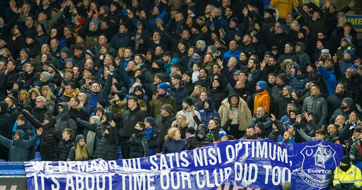 Section of Everton fans leave seats during game in protest | The ...