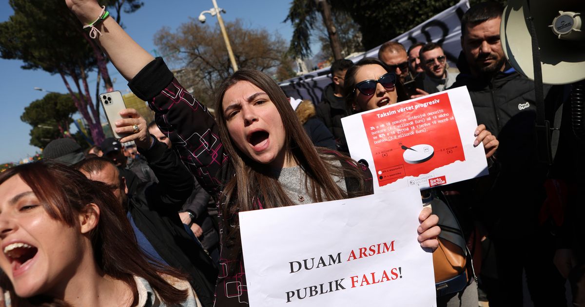 Albanian protesters blame government for price hikes | The Seattle Times