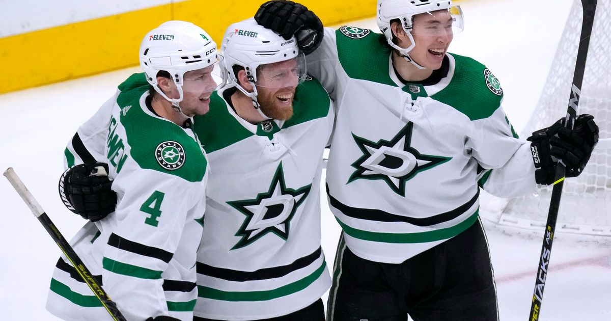 Stars beat Sharks 5-4, move into wild-card spot | The Seattle Times
