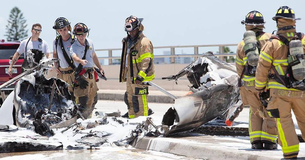 Small plane crashes on bridge near Miami, striking an SUV | The Seattle ...