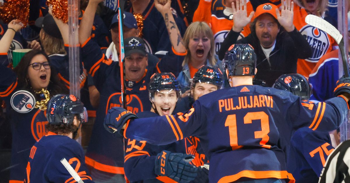 Oilers win 5-3, push Flames to the brink of elimination | The Seattle Times