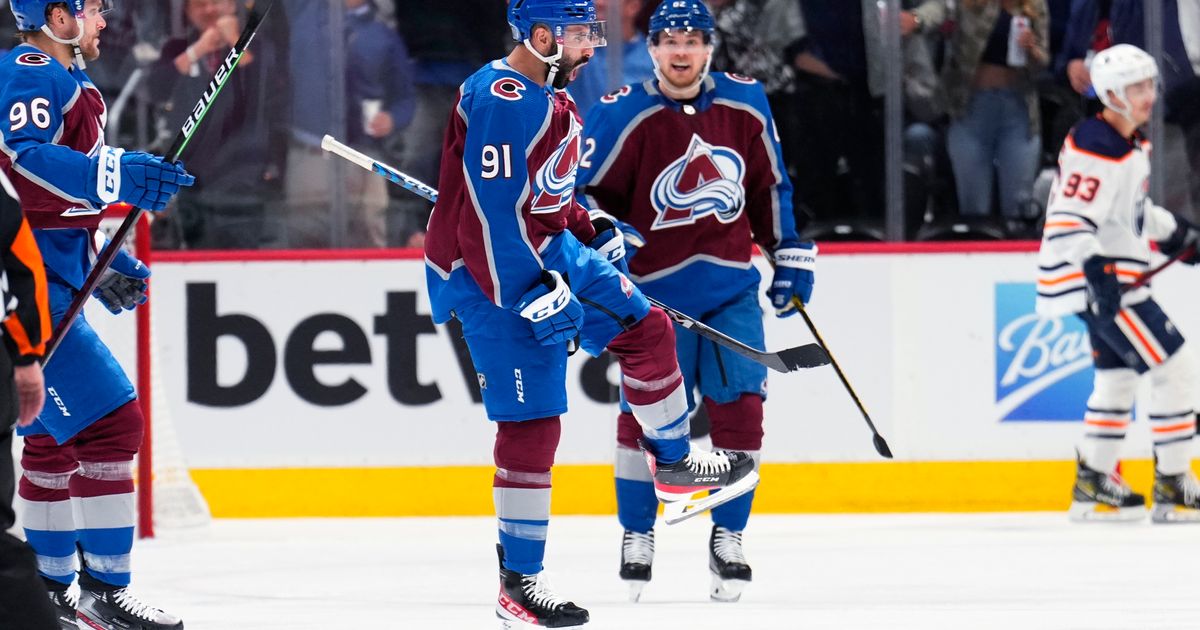 Kadri skates with stick for 1st time since injuring thumb | The Seattle ...