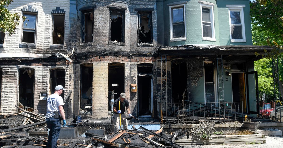 3 hurt in fire in row homes on block where pride flag burned | The ...