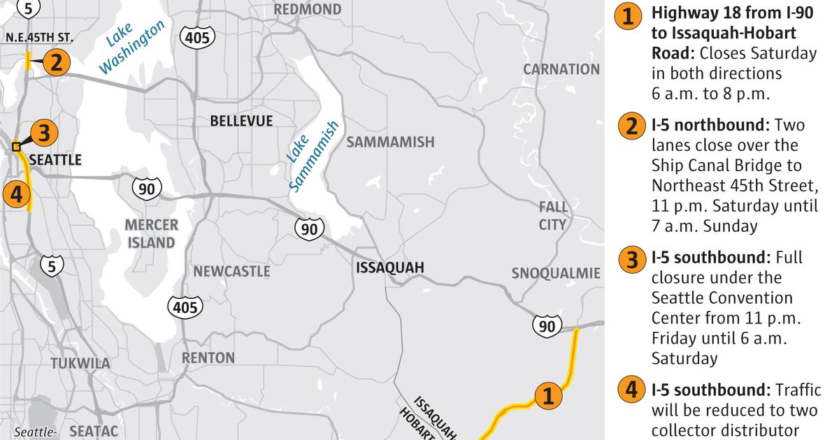 Beware of these Seattle-area weekend traffic messes | The Seattle Times