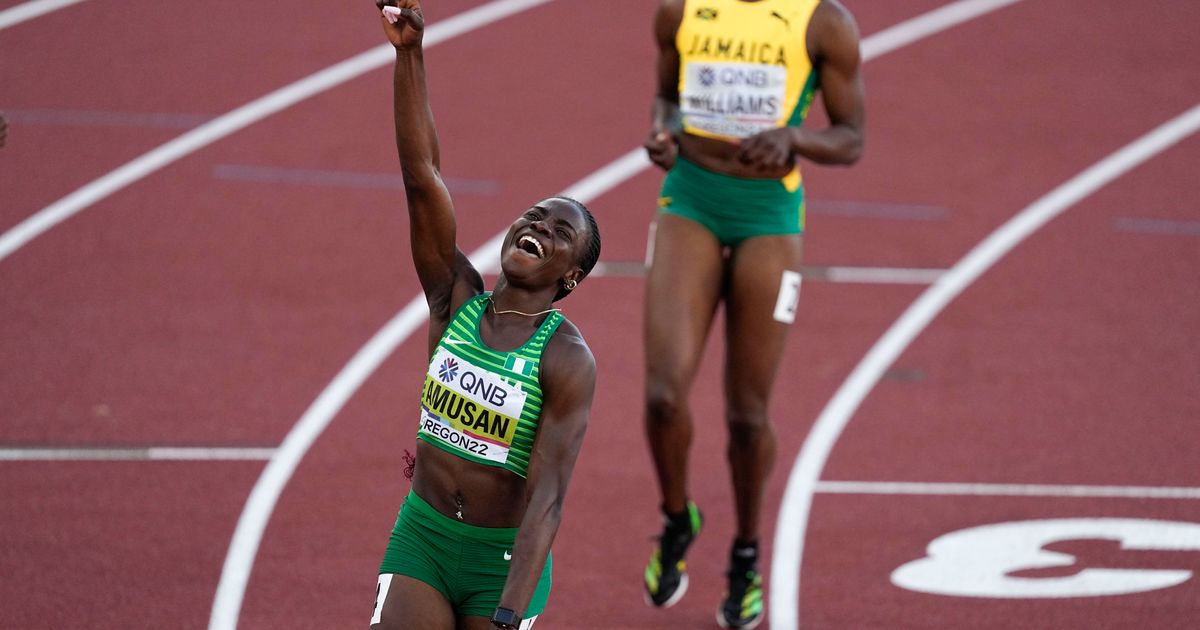 Nigerian Amusan gets world record on wild night in hurdles | The ...