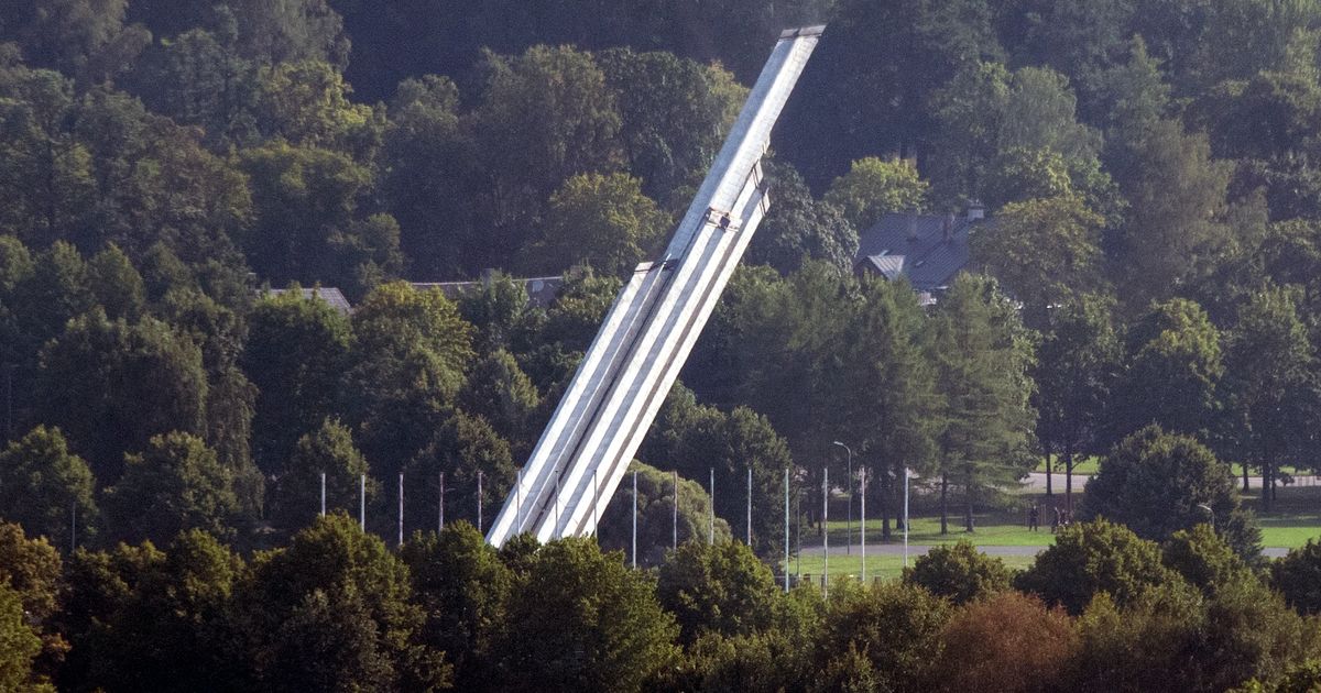 Latvia brings down Soviet-era monument’s obelisk in capital | The ...