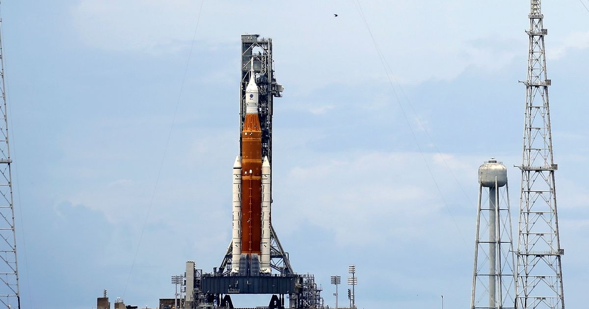 NASA moon rocket on track for launch despite lightning hits | The ...