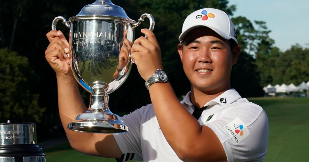 Kim arrives on PGA Tour with 61 to win Wyndham Championship | The ...