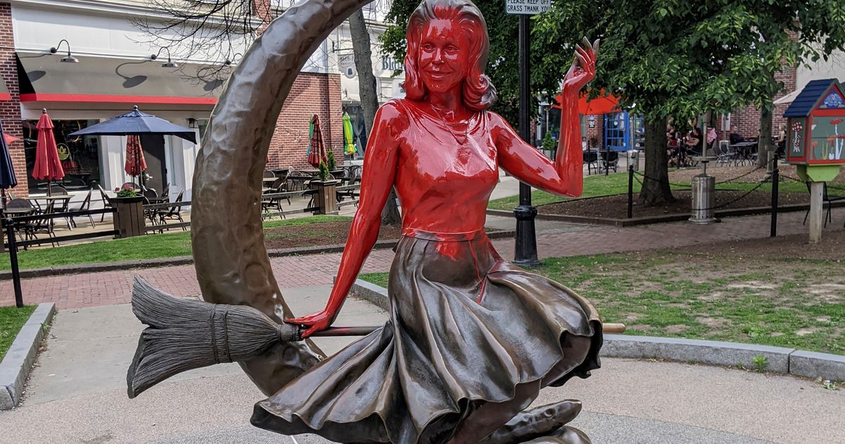 Man pleads guilty to dousing ‘Bewitched’ statue in red paint | The ...