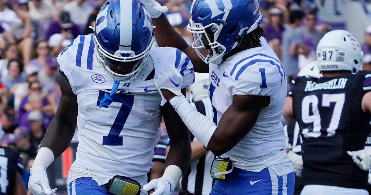 Waters rushes for 2 TDs, Duke beats Northwestern 31-23 | The Seattle Times