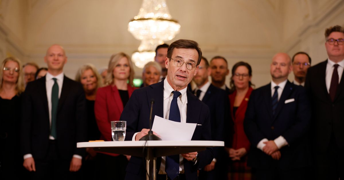New Swedish PM presents 3-party government | The Seattle Times
