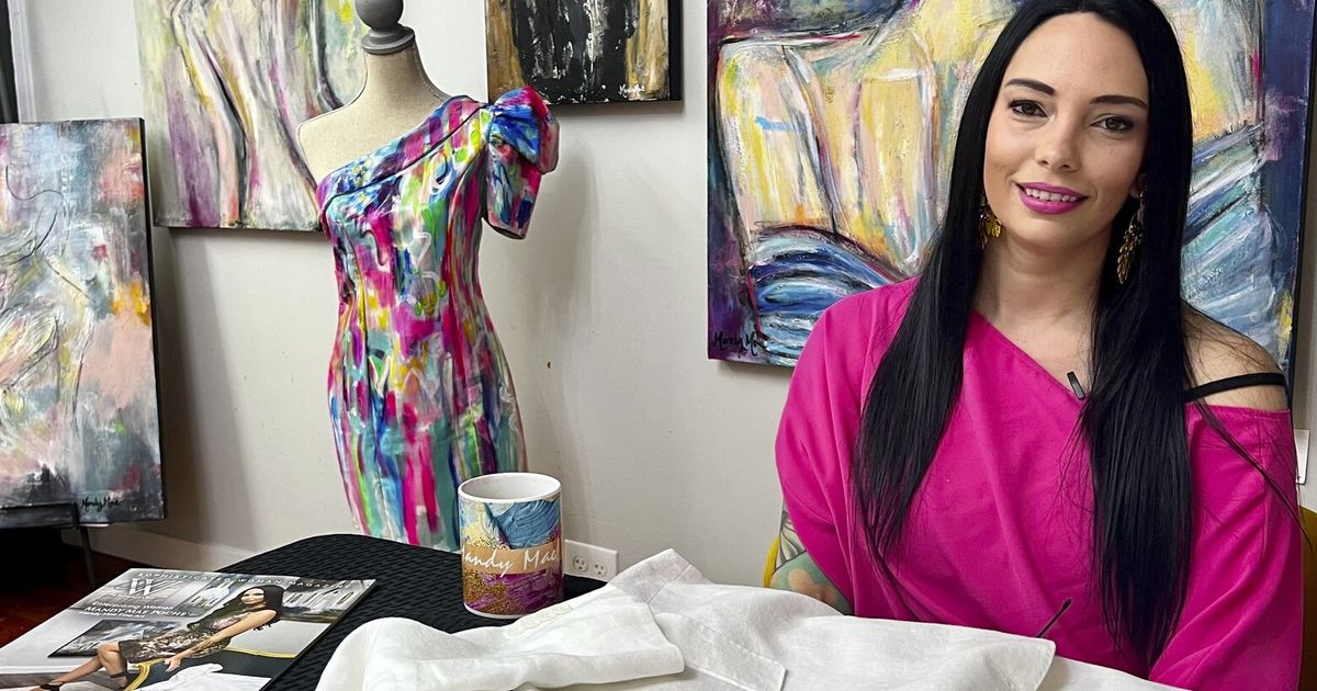 Artist’s hand-painted dress to match her work goes viral | The Seattle ...
