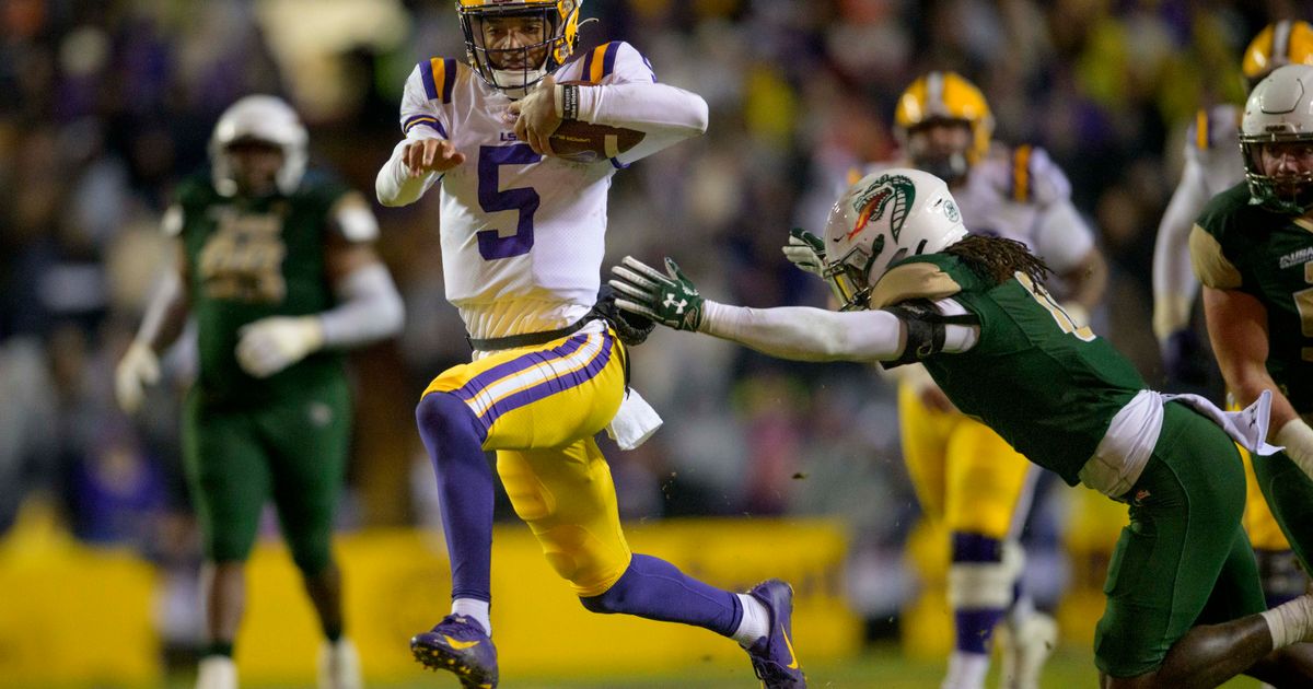 Daniels, Cain power No. 6 LSU to 41-10 victory over UAB | The Seattle Times