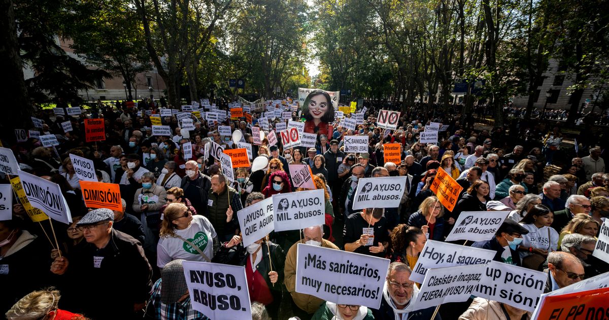 Thousands protest in support of public health care in Madrid | The ...