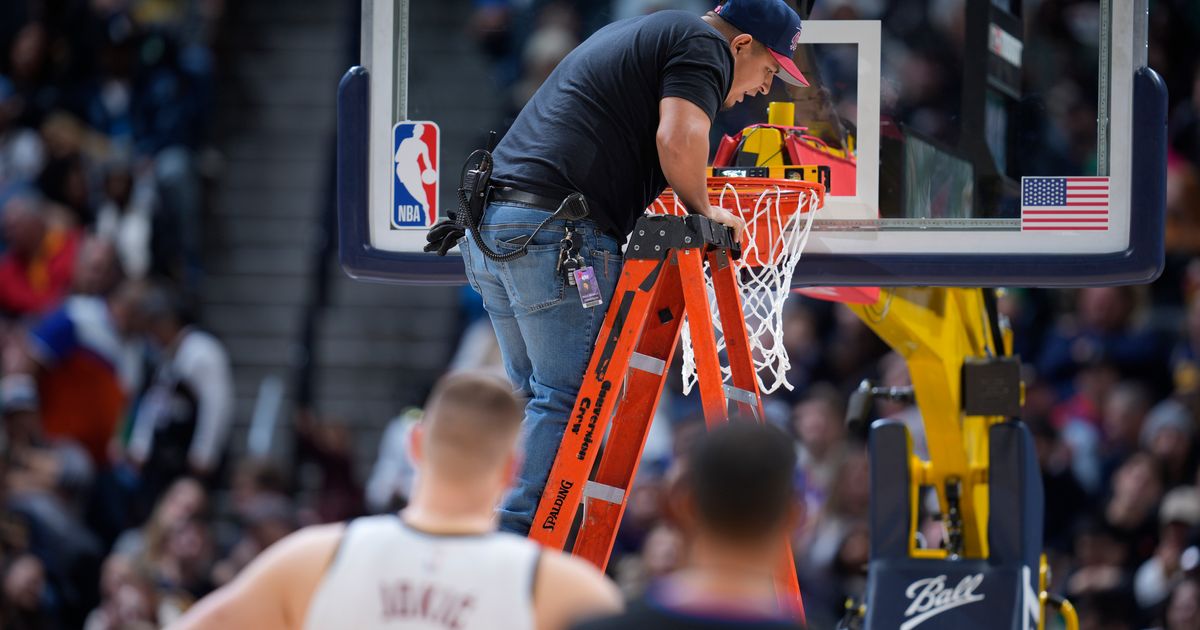 Big dunk leaves rim crooked, delays Celtics-Nuggets game | The Seattle ...