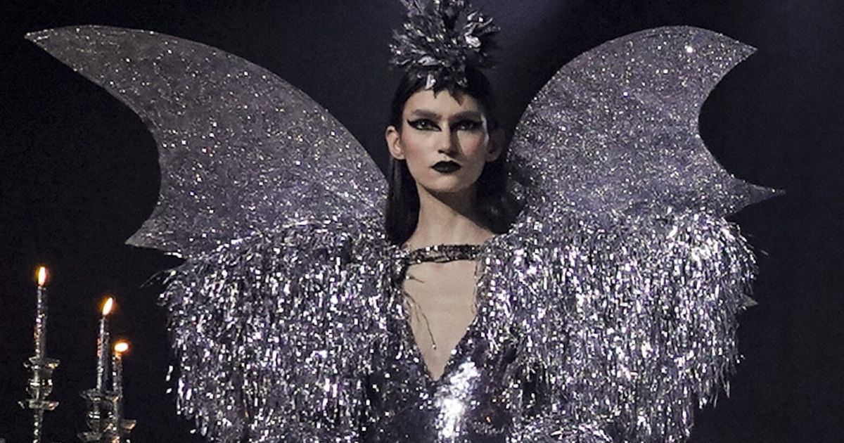 An over-the-top, decidedly Gothic Rodarte dress at New York Fashion ...