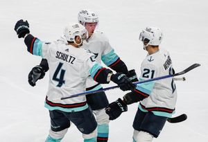 New dad, new guy find the net in second period of Kraken’s Game 5 ...