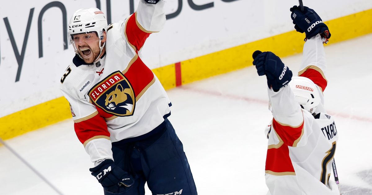 Panthers oust record-setting Bruins 4-3 in OT in Game 7 | The Seattle Times