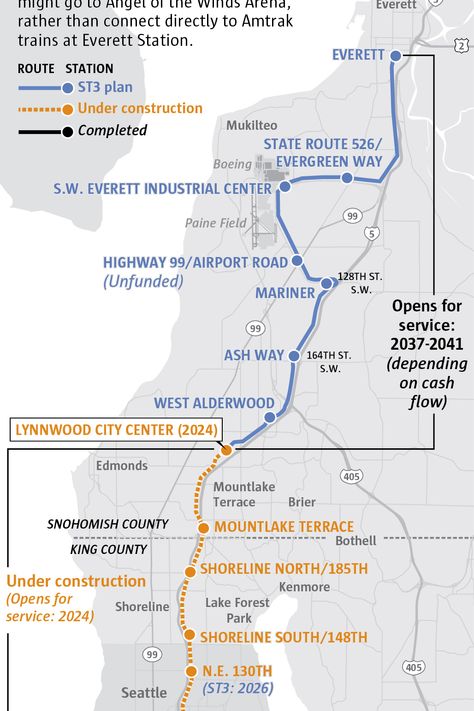 Sound Transit charts its long light-rail journey to Everett | The ...