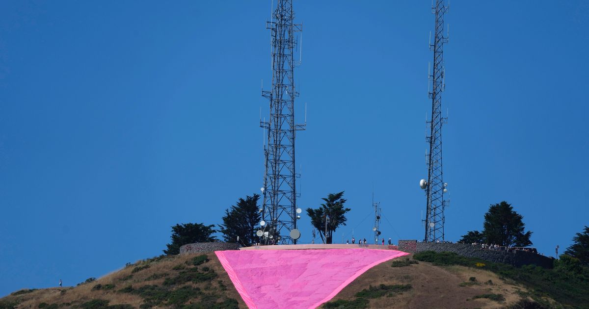 San Francisco displays the largest ever pink triangle for Pride month ...