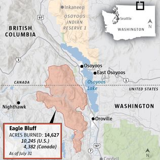 Eagle Bluff fire 0% contained, evacuation notice reduced | The Seattle ...