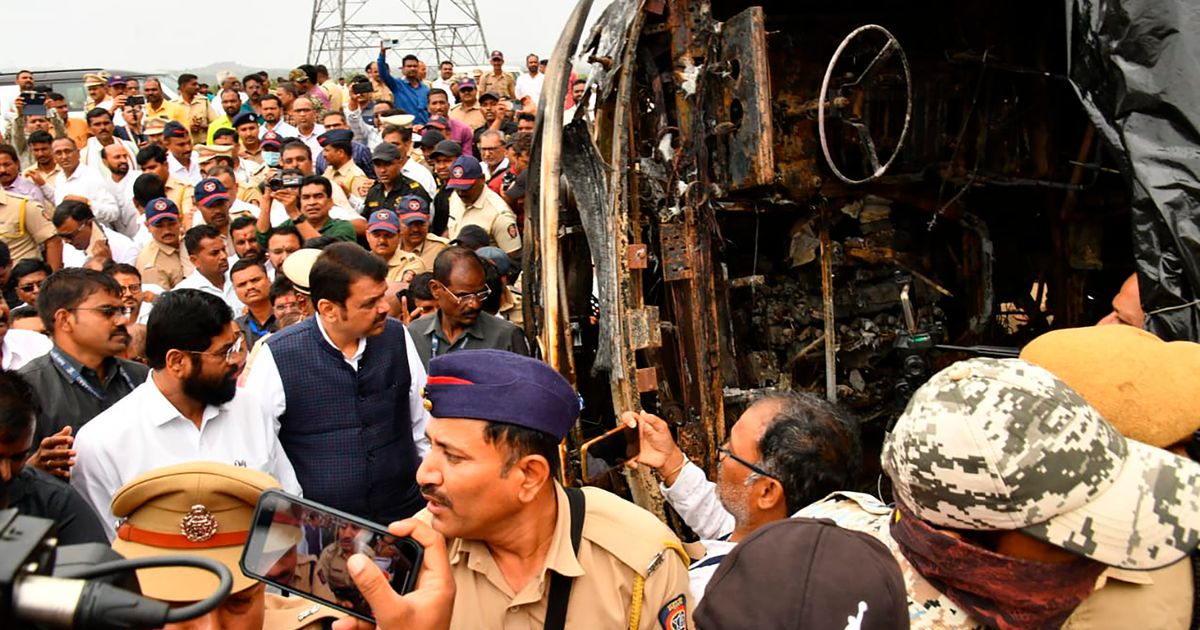 25 dead after bus crashes and catches fire in western India | The ...