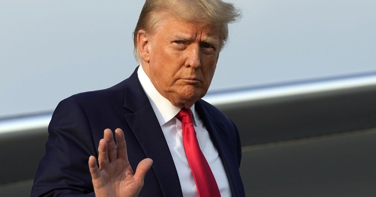 Mug shot of Donald Trump shows scowling former president during speedy booking at Atlanta jail ...