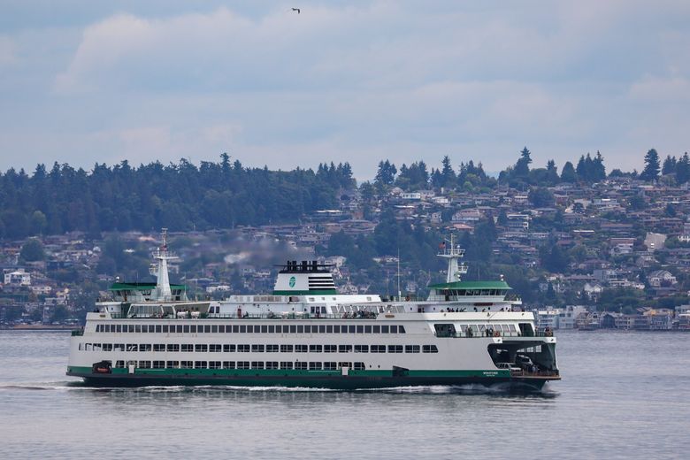Ferry Frente Al Mar De Seattle Ferry De Alta Velocidad De Seattle, WA