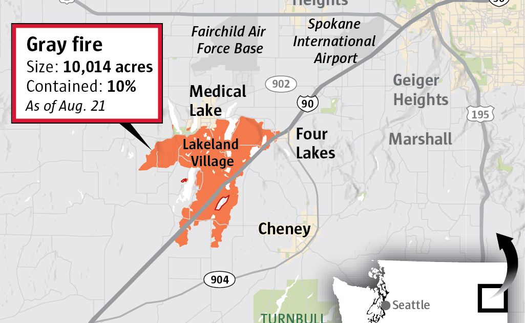 I-90 reopens in Spokane County after Gray fire shut down freeway | The ...