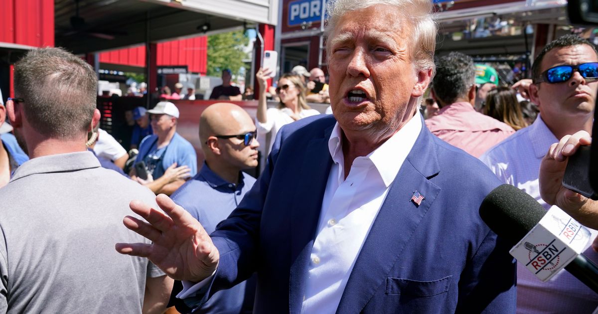 Trump’s Iowa state fair spectacle clouds DeSantis as former president ...
