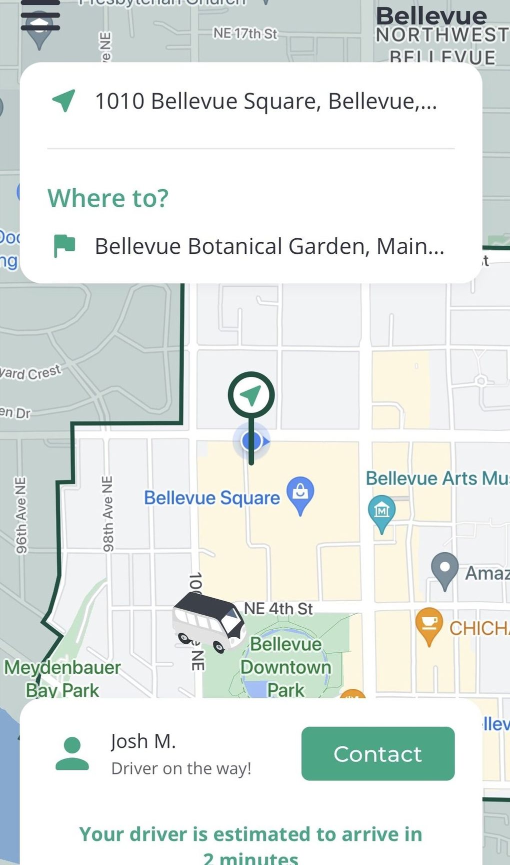How BellHop, Bellevue’s all-electric shuttle service, is doing a month in
