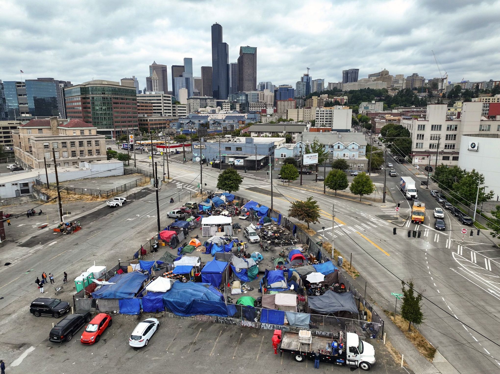 Homeless People In Downtown Seattle