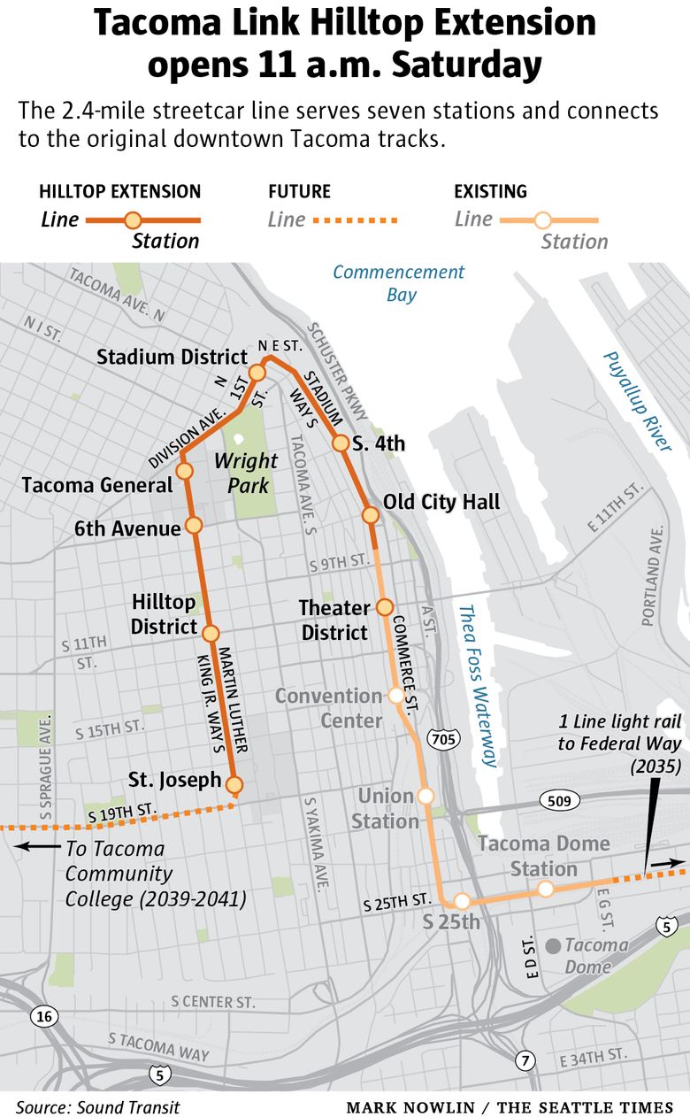 Tacoma Light Rail Route Map | Shelly Lighting