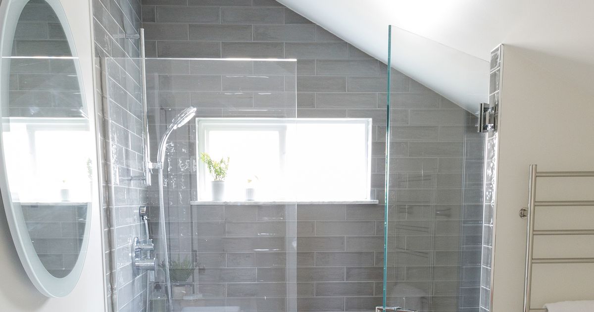 Slanted Ceiling Shower | Shelly Lighting