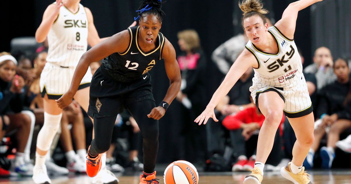 Chelsea Gray, Jackie Young lead Aces past Sky 87-59 to open their WNBA ...