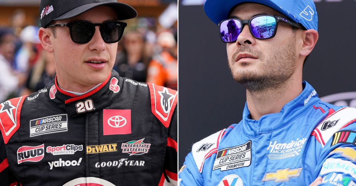 Longtime dirt rivals Larson and Bell at last go head-to-head for NASCAR ...