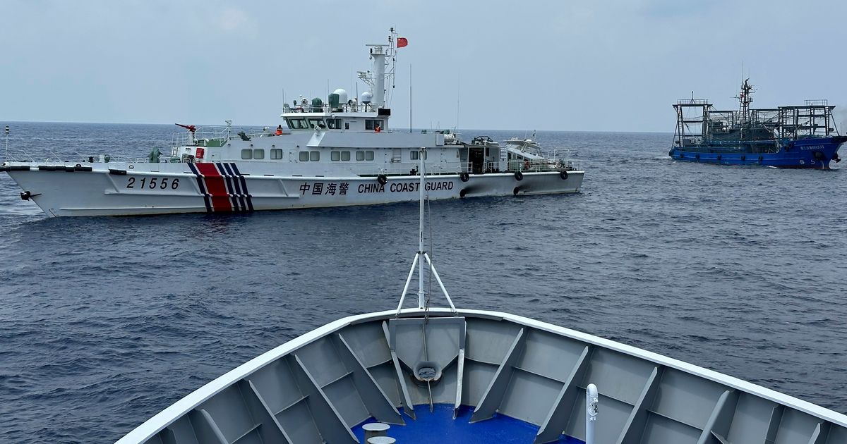 Philippines Protests After A Chinese Coast Guard Ship Nearly Collides