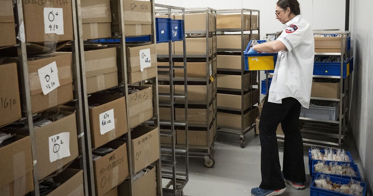 Israel’s fortified underground blood bank processes unprecedented ...