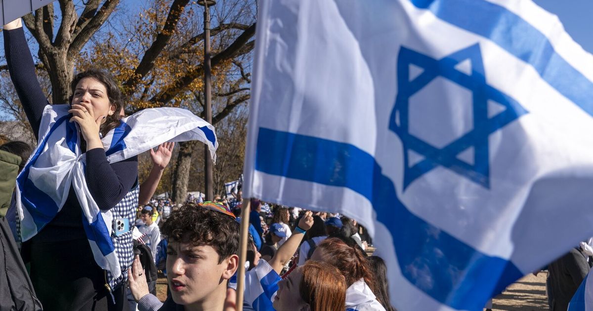 Tens of thousands of supporters of Israel rally in Washington, crying ...